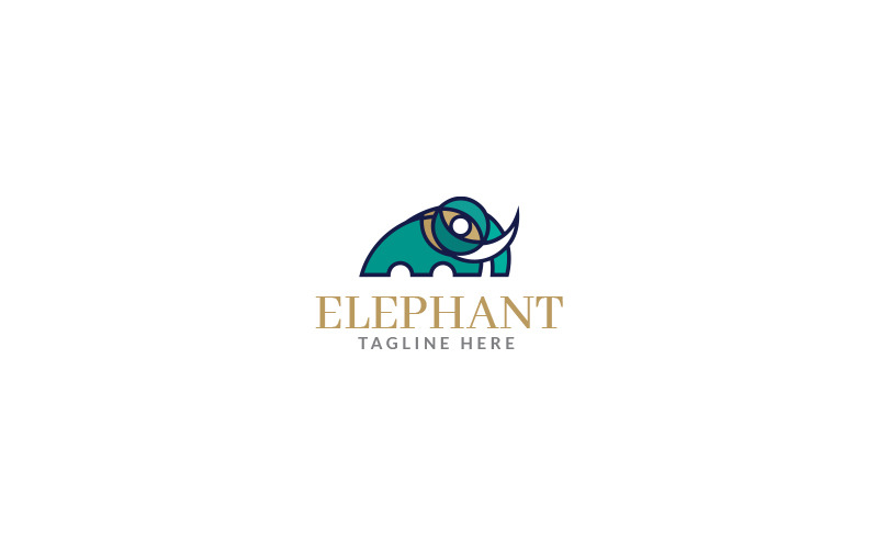 Modelo de design de logotipo da marca Elephant