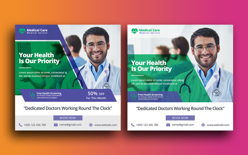 Healthcare Social Media Post #191734 - TemplateMonster