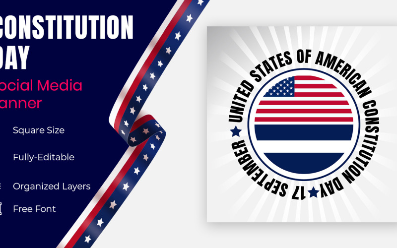 Constitution Day Icon For Web Social Social Banner Design