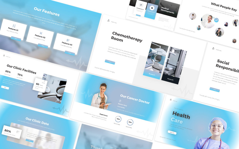 Plantilla de PowerPoint médica para el cuidado de la salud