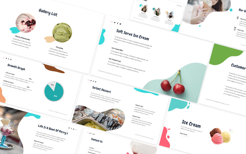 Ice Cream Powerpoint Template #191913 - TemplateMonster