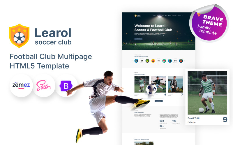 Fußball-HTML-Website-Vorlagen | HTML- und CSS-Designs herunterladen