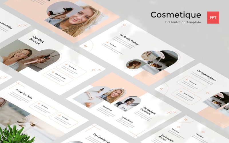 Cosmetique - Cosmetic Powerpoint Template - TemplateMonster