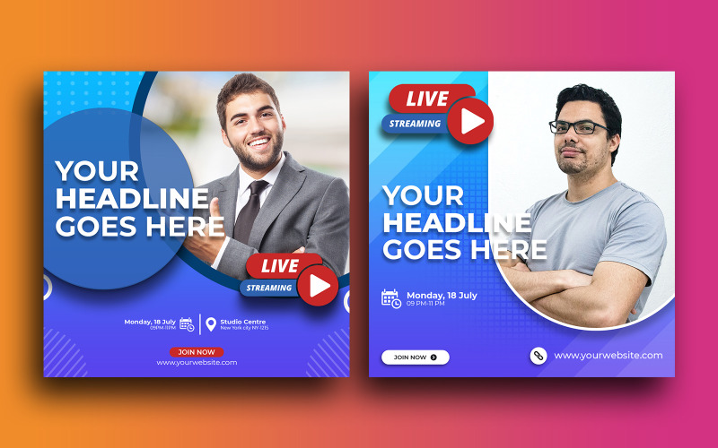 Live Streaming Workshop Social Media Post Instagram Post Template