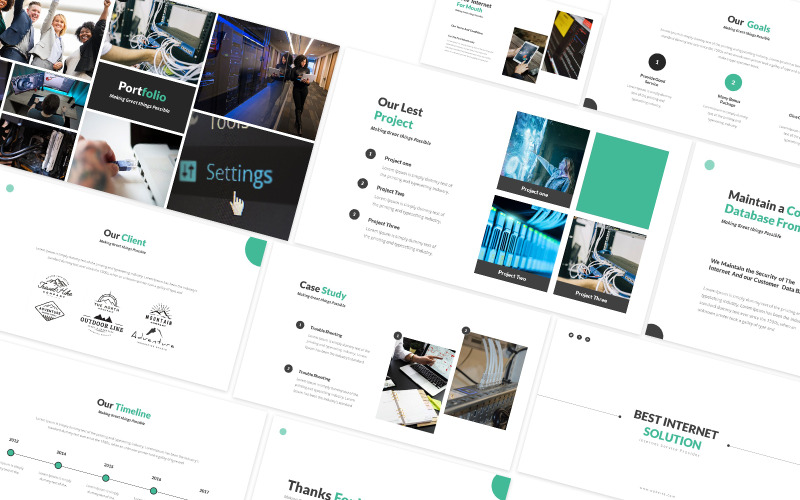 Cloud Hosting Powerpoint Template 69797 Templatemonster