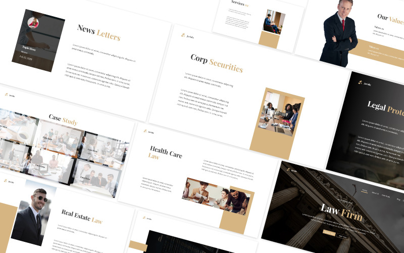 Modello PowerPoint per studio legale giuridico