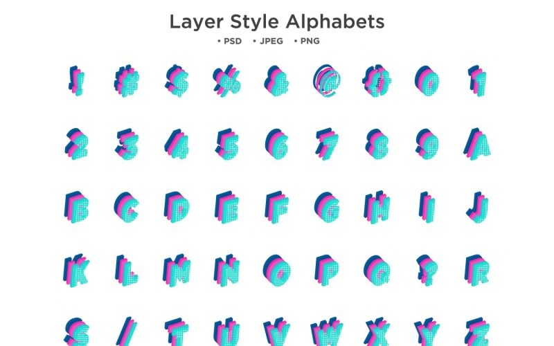 Layer Style Alphabet, Abc Typography - TemplateMonster