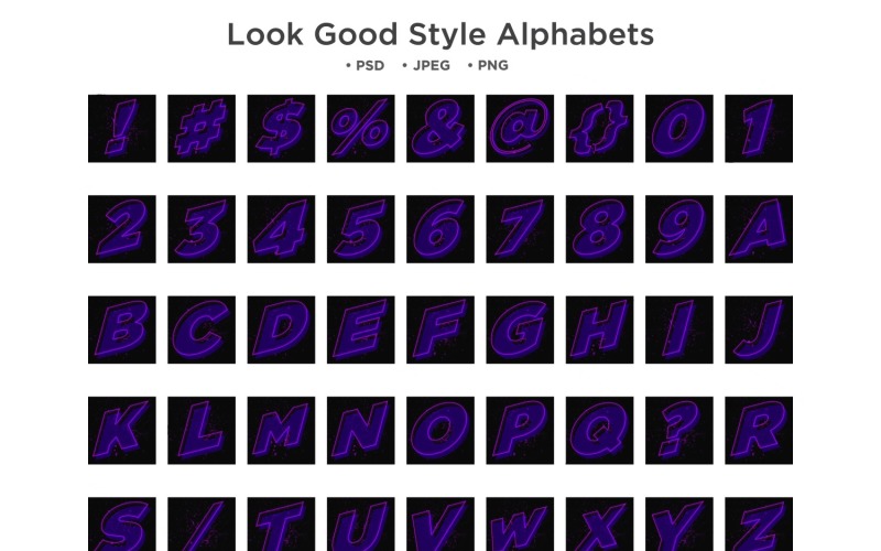 Look Good Style Alphabet, Abc Typography - TemplateMonster