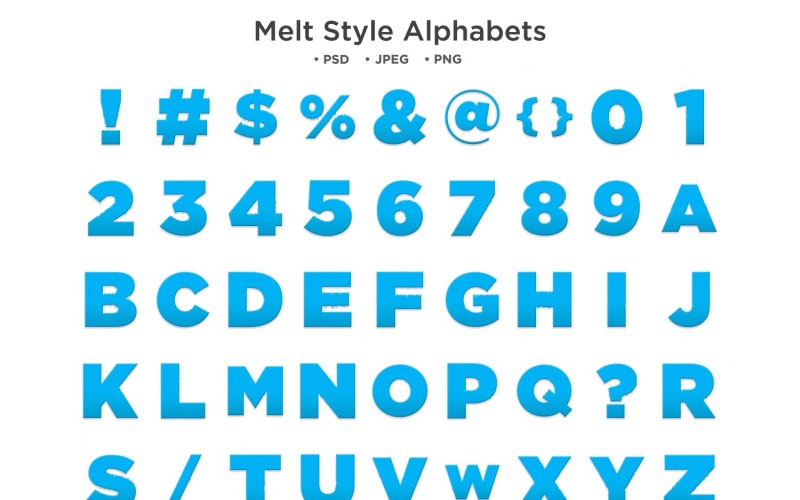 Melt Style Alphabet, Abc Typography #192270 - TemplateMonster