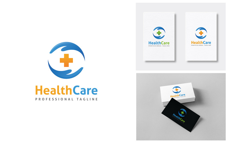 Modèle de logo de soins de santé coloré créatif