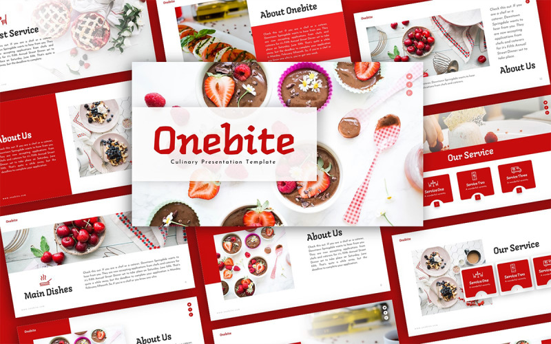 Modello PowerPoint per presentazione culinaria Onebite
