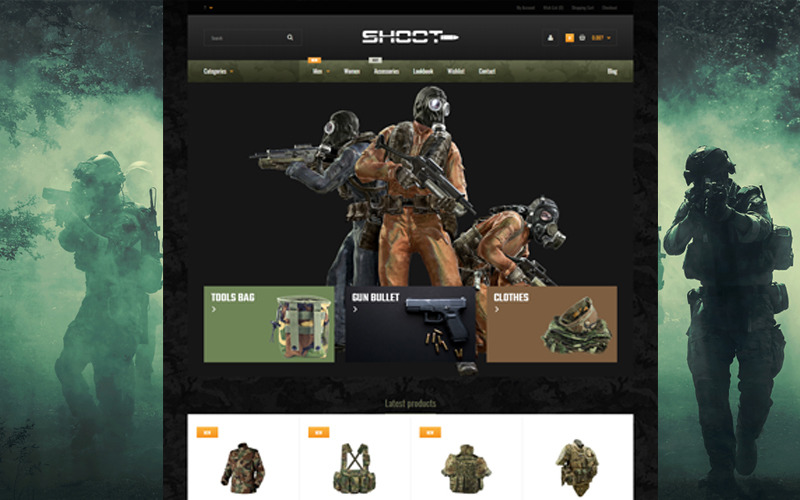 Militärische Bootstrap-Vorlagen für Armee-Websites - TemplateMonster