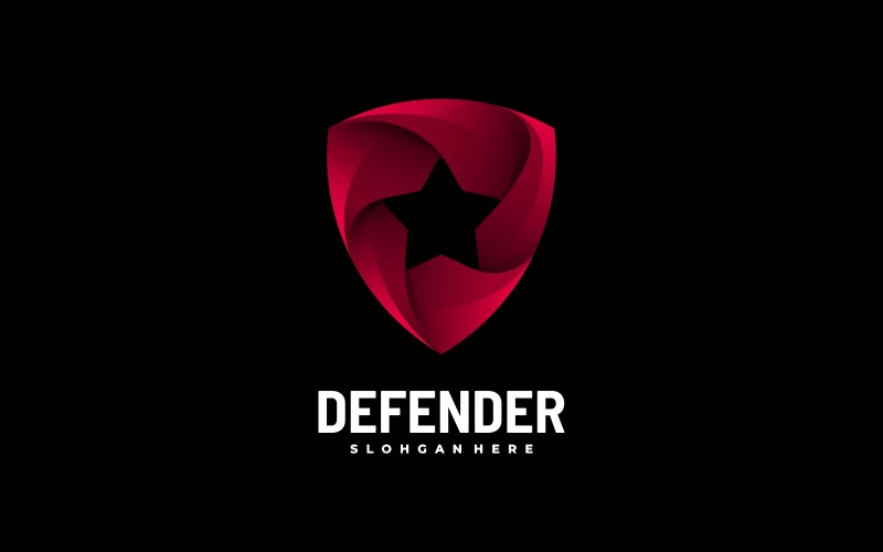 Logotipo do Shield Defender Gradient - TemplateMonster