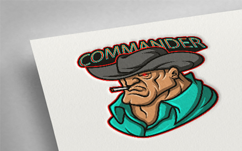 Modèle de logo de commandant Esport #192999 - TemplateMonster