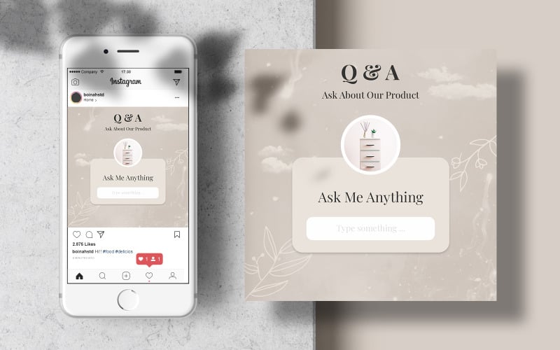 Q&A Instagram Post Banner Template Social Media