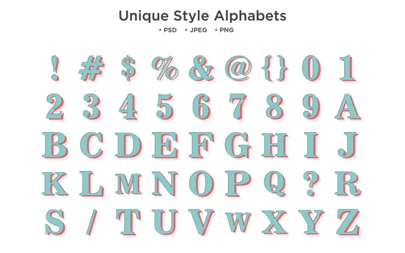 Unique Style Alphabet, Abc Typography - TemplateMonster