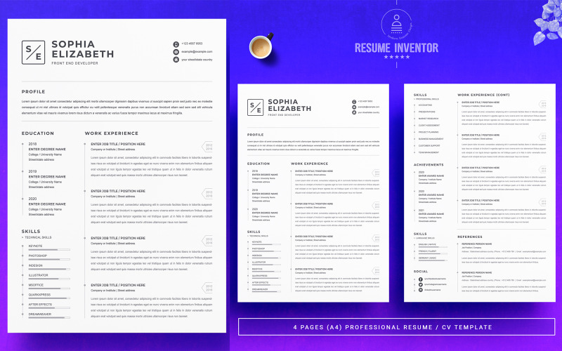 Elizabeth / Resume template #193241 - TemplateMonster