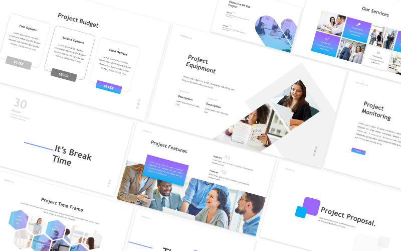 Modèle PowerPoint d'entreprise de proposition de projet