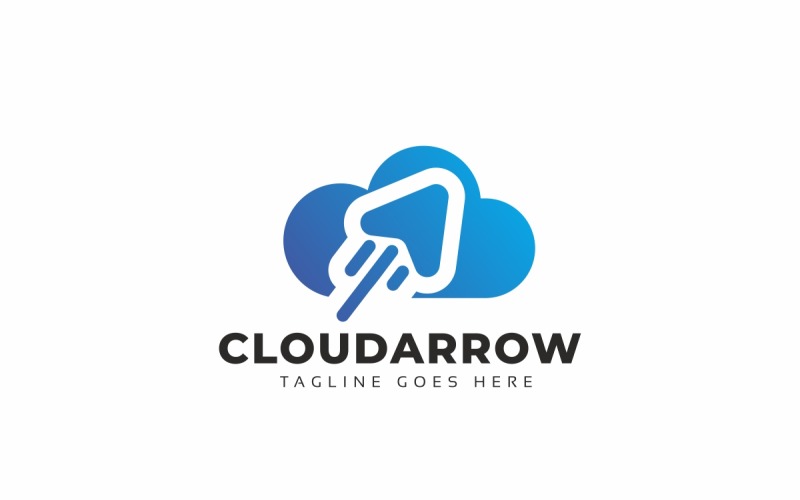 Moln pil logotyp mall #194202 - TemplateMonster