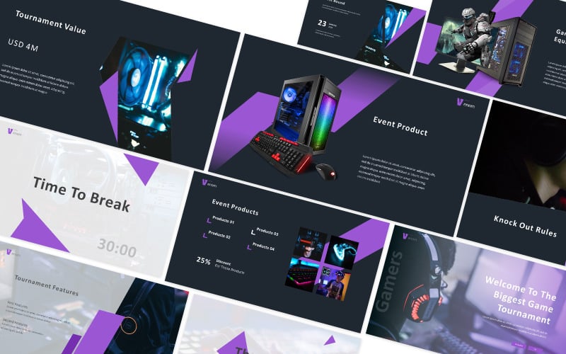 Gaming Google Slides Template #190317 - TemplateMonster