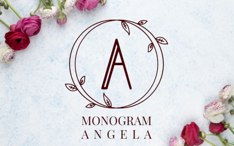 Angela - Bir Güzellik Monogram Yazı Tipi - TemplateMonster