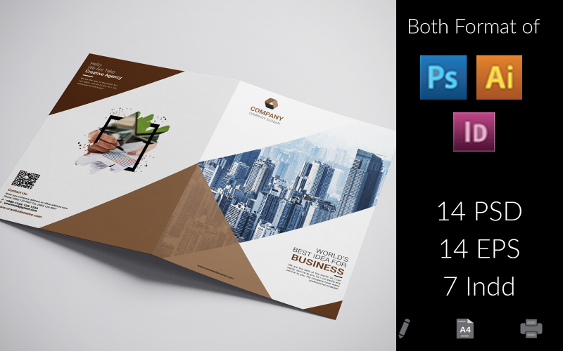 7 Color Bi-Fold Brochure 21 Template - TemplateMonster
