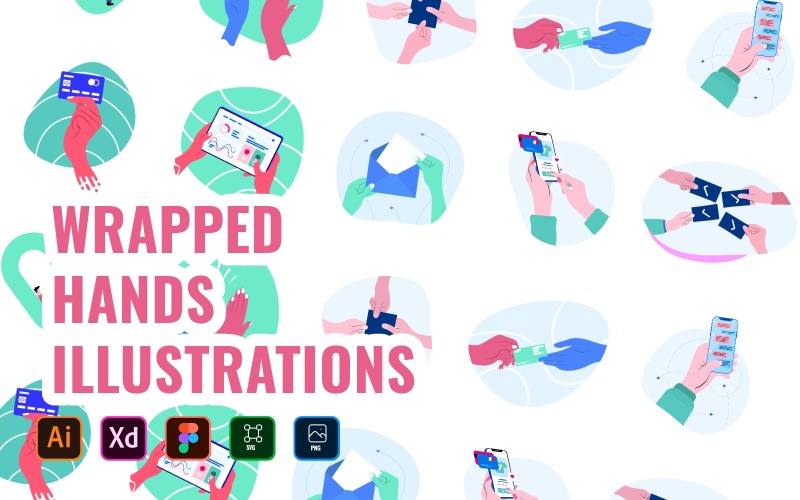Wrapped Hands Illustrations #195078 - TemplateMonster