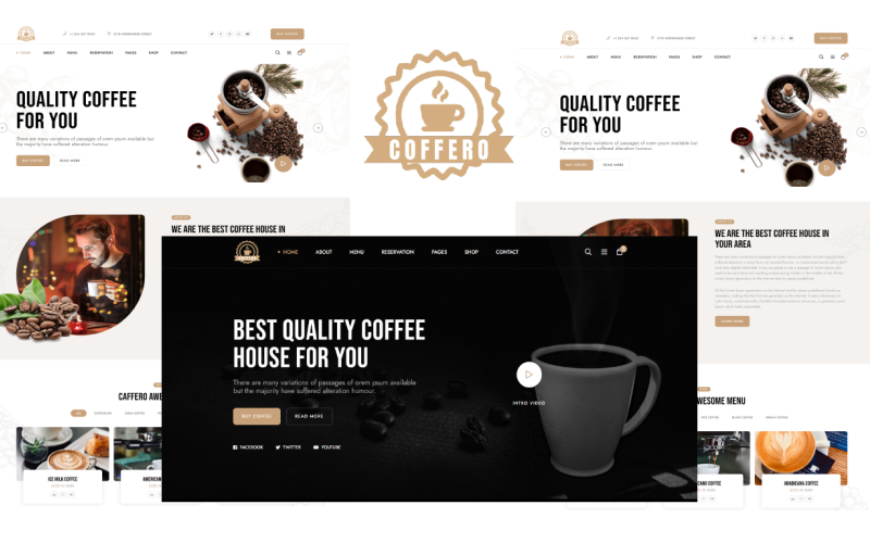 Coffee Shop Website Templates - 123 Best Coffee Club Web Themes