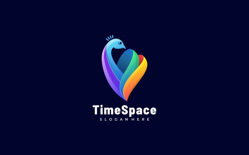 Style de logo coloré paon #195975 - TemplateMonster