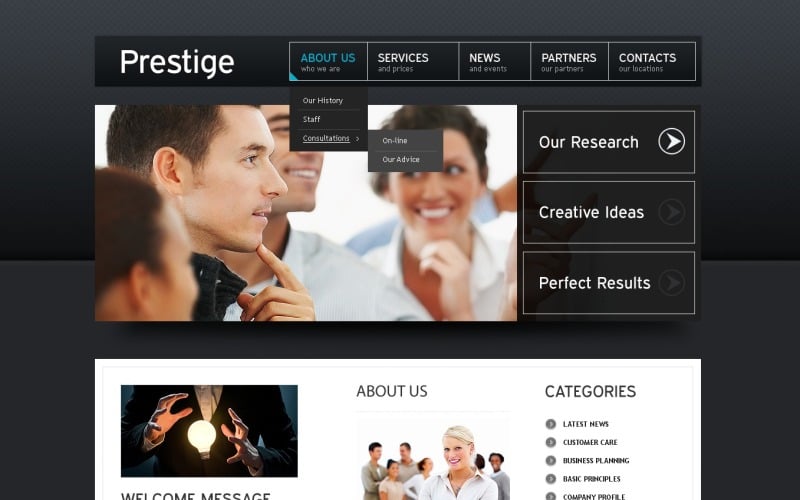 Free Business and Services WordPress Responsive Template