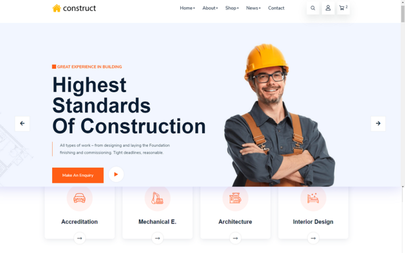 Construct Construction HTML Template - TemplateMonster
