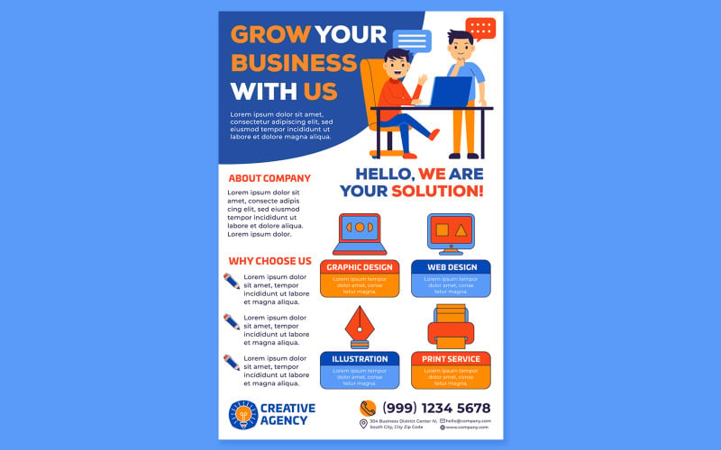 Creative Agency Poster #04 Print Template - TemplateMonster