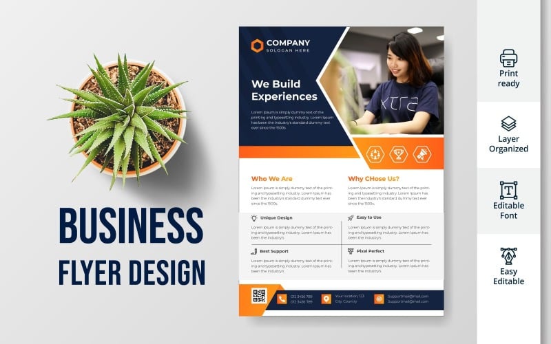 Business Agency Service Promotional Flyer Design