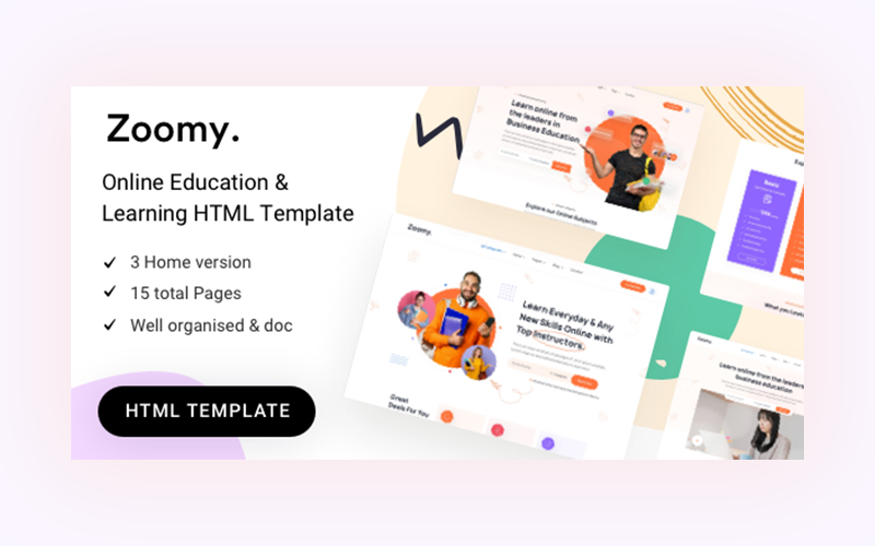 Zoomy - Modello HTML educativo #197787 - TemplateMonster