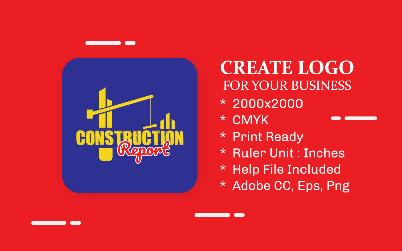 Construction Report Creative Logo Design - TemplateMonster