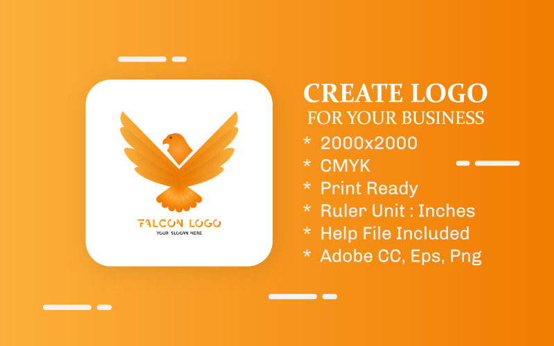 Creative Falcon Corporate Logo Template - TemplateMonster
