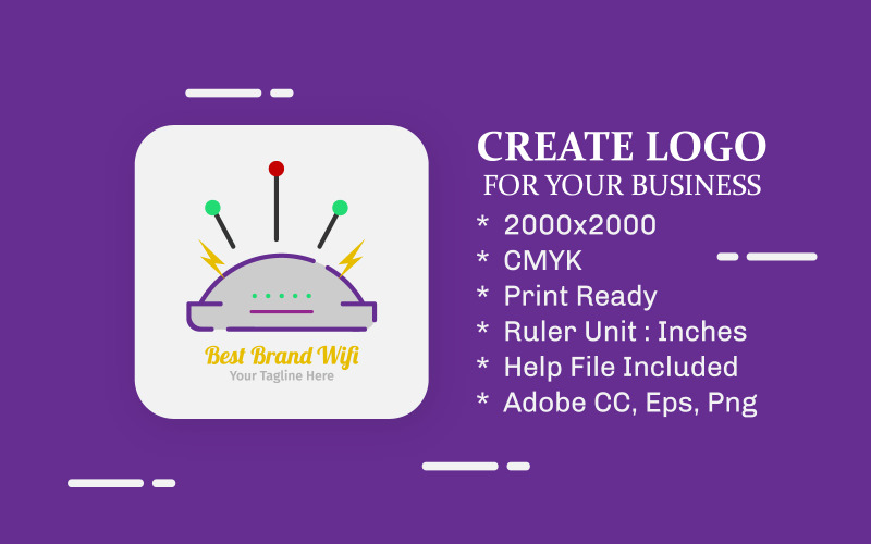 WIFI Router Service Logo Template #198445 - TemplateMonster