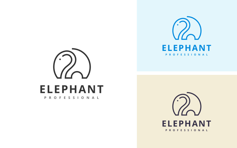 Modern Elephant Line Logo Template #198560 - TemplateMonster