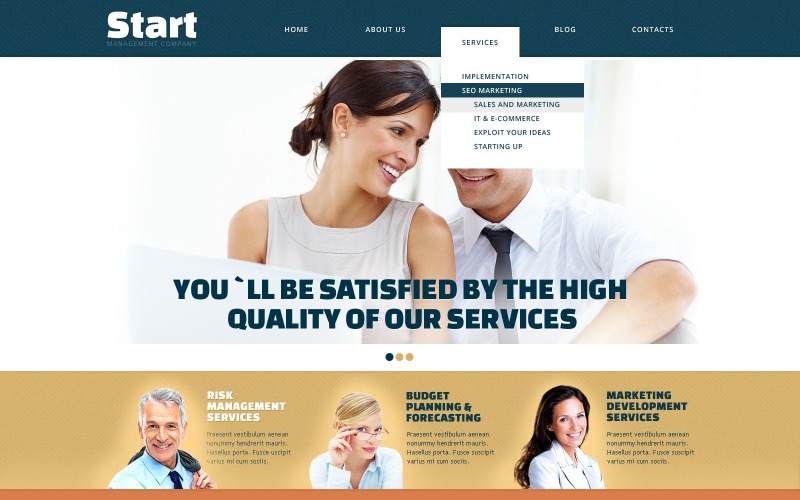 Free Management Company Website Templates - 31 Best Business & Project ...