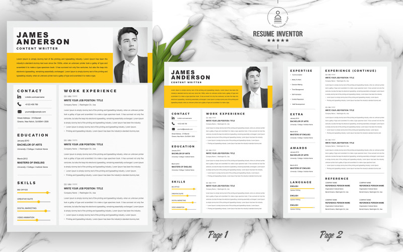 James Anderson / CV Template #198801 - TemplateMonster
