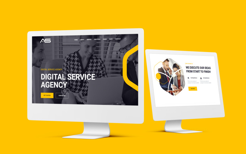 Yellow and Black Website Templates | TemplateMonster