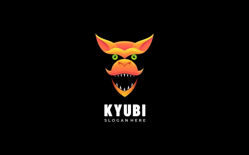 Kyubi Gradient Colorful Logo #201174 - TemplateMonster