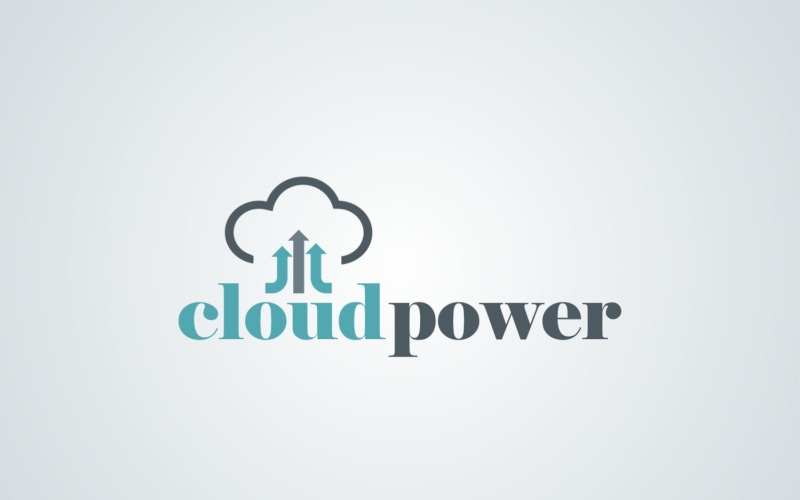 Cloud Power Creative Logo Design Template - TemplateMonster