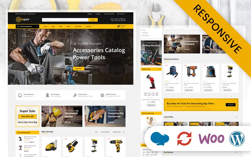 ToolsPart - Best Tools WooCommerce Responsive Theme