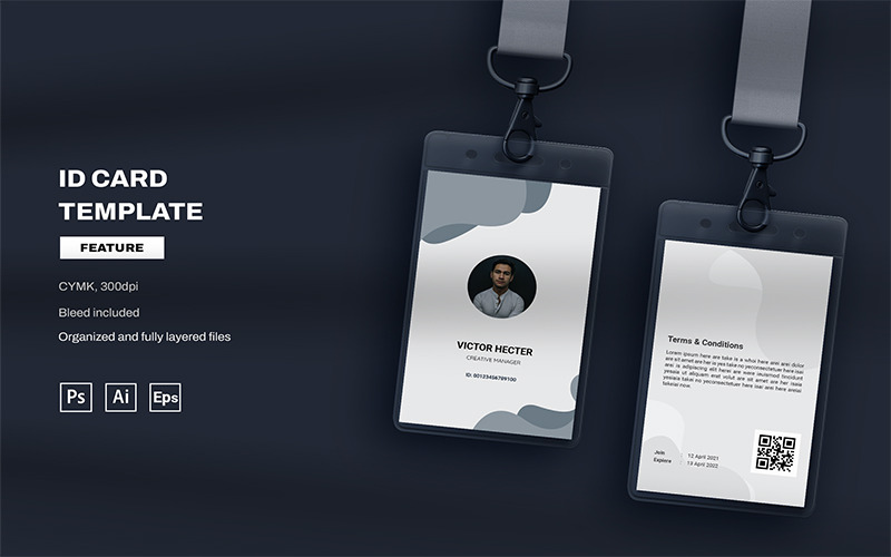 Victor Hecter - ID Card Template #202529 - TemplateMonster