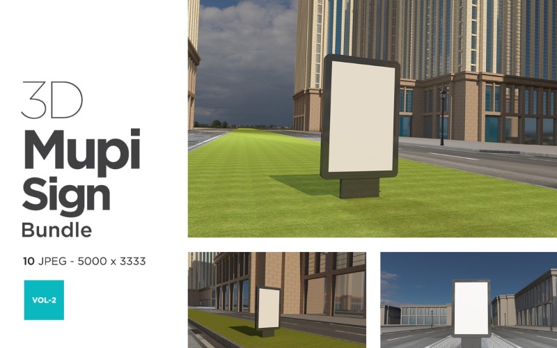 Mupi Sign Billboard Mockup Set Vol 2 - TemplateMonster