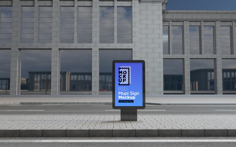 Mupi poll signage mockup template #203219 - TemplateMonster