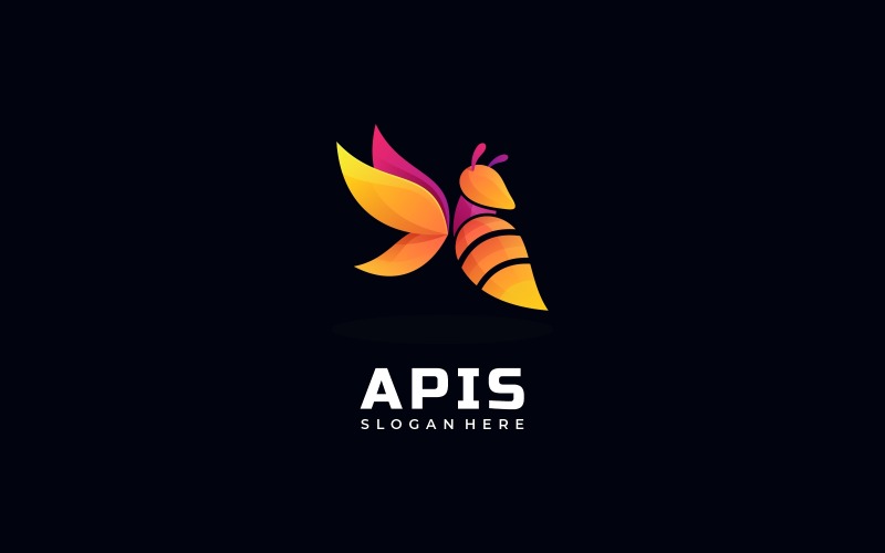 Logotipo colorido do Apis Gradient #204908 - TemplateMonster