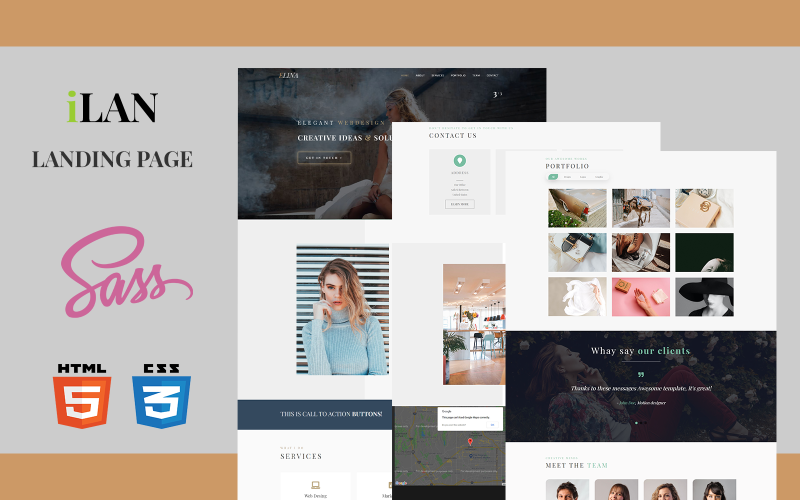 ILAN - HTML Landing Page Template #205705 - TemplateMonster
