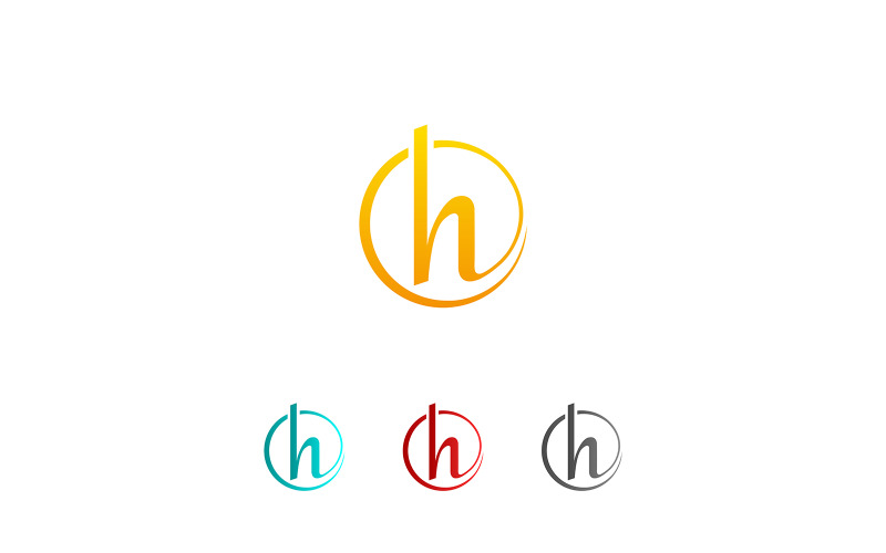 Plantilla vectorial de diseño de logotipo de círculo de letra H